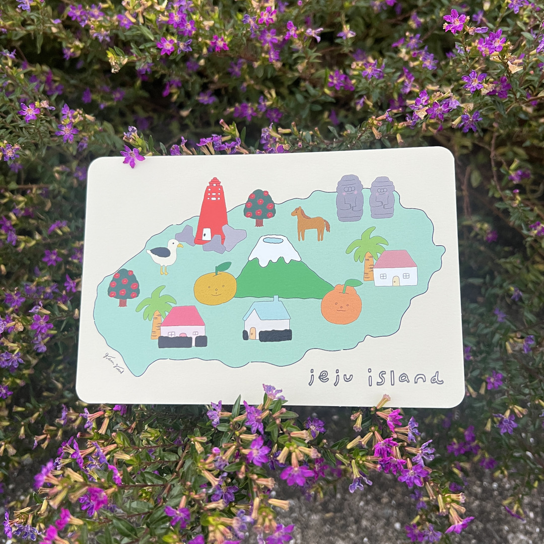jeju island postcard(yellow) | idus