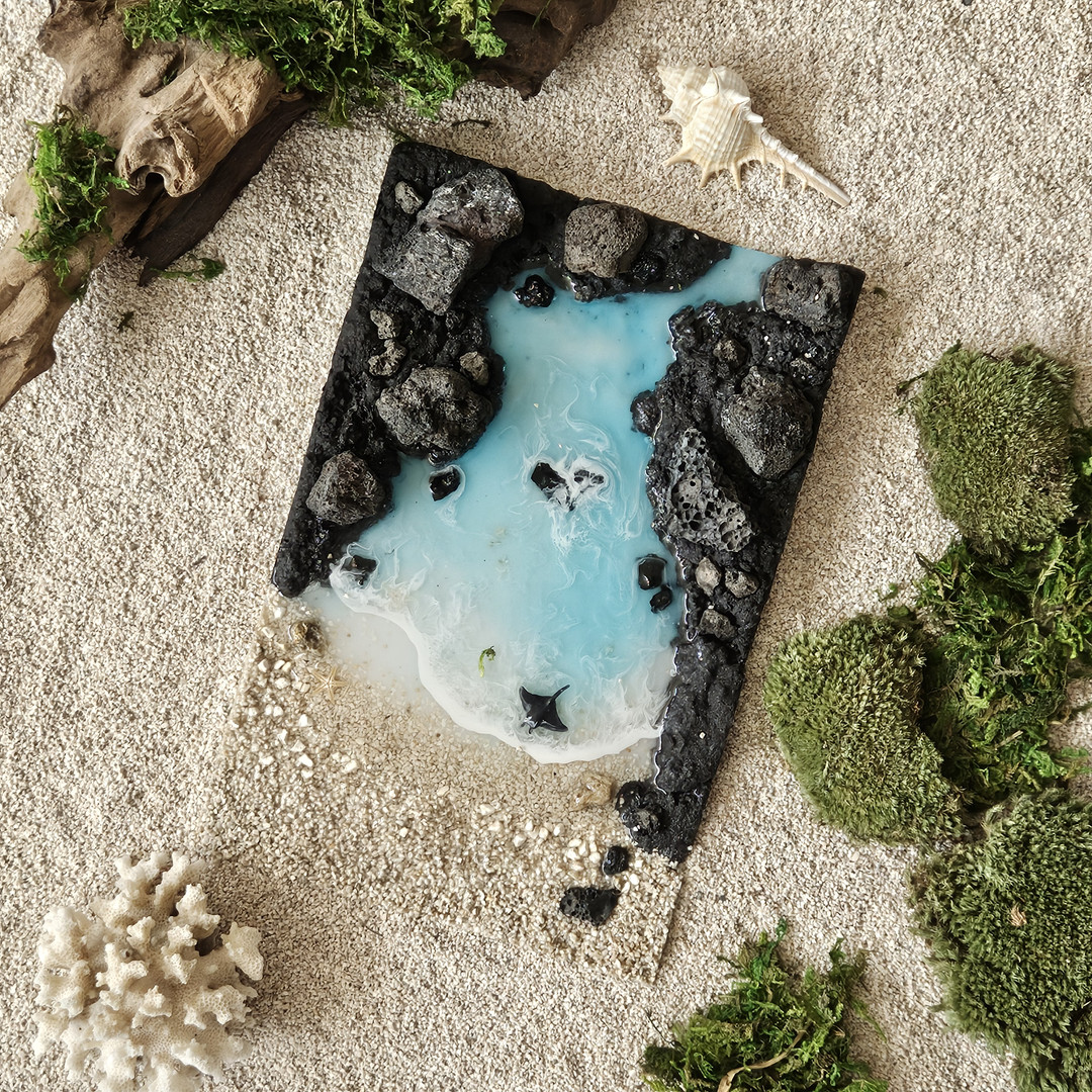A ray called Masari's Escape Dream: Resin Art Seaside Diorama | idus