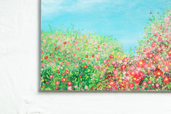 동백꽃 제주도 풍경화 | 아이디어스