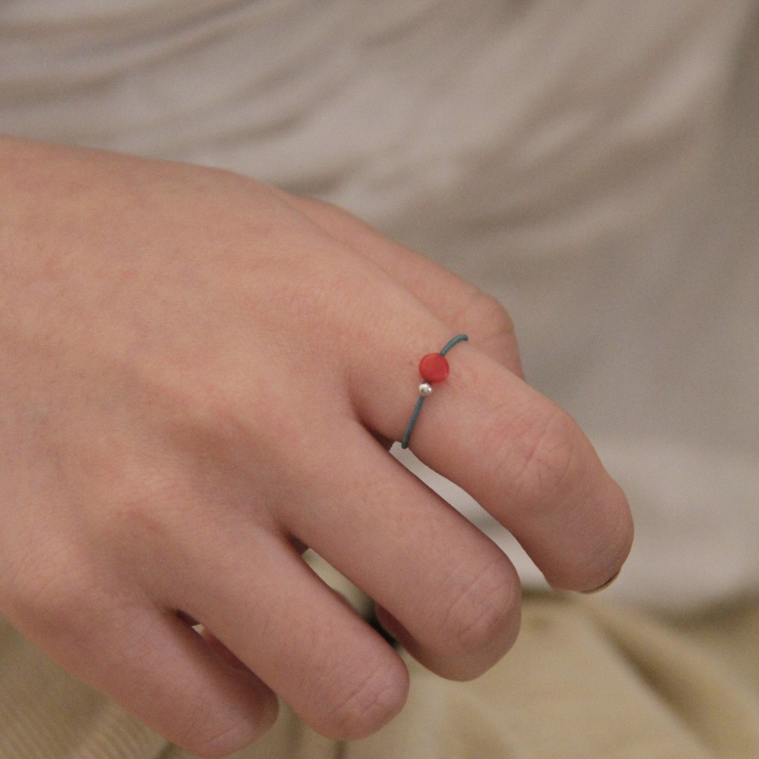 HAPPY RING (5color) / Handmade Gemstone wish Ring