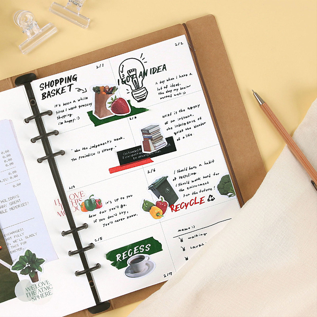 Wannathis A5 6 holes basic note refill paper_One-eighth Weekly Paper