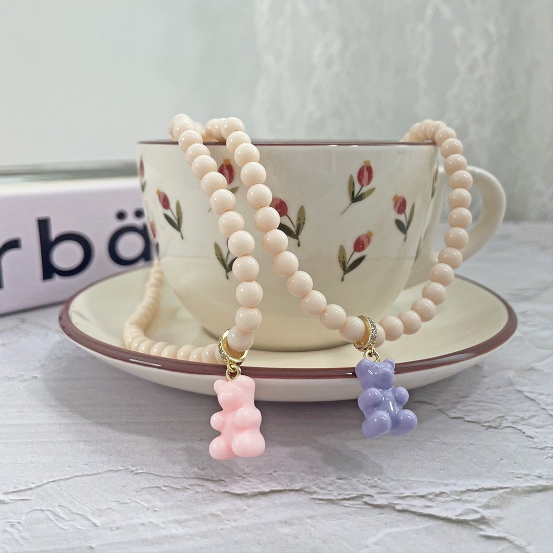 Kitsch mood gummy bear glass beads necklace | idus