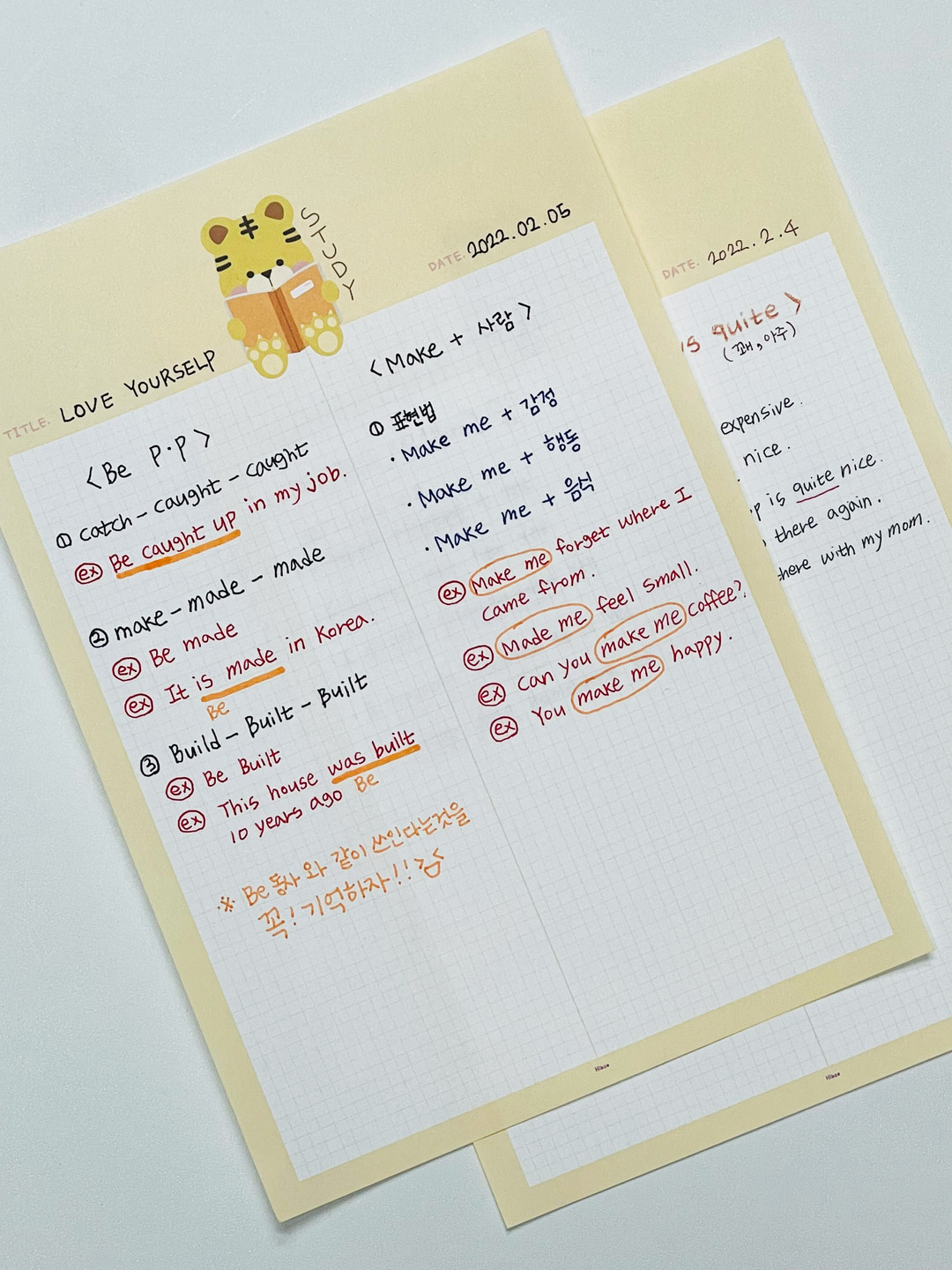 So cute tiger Study A5 memo pad / notepad