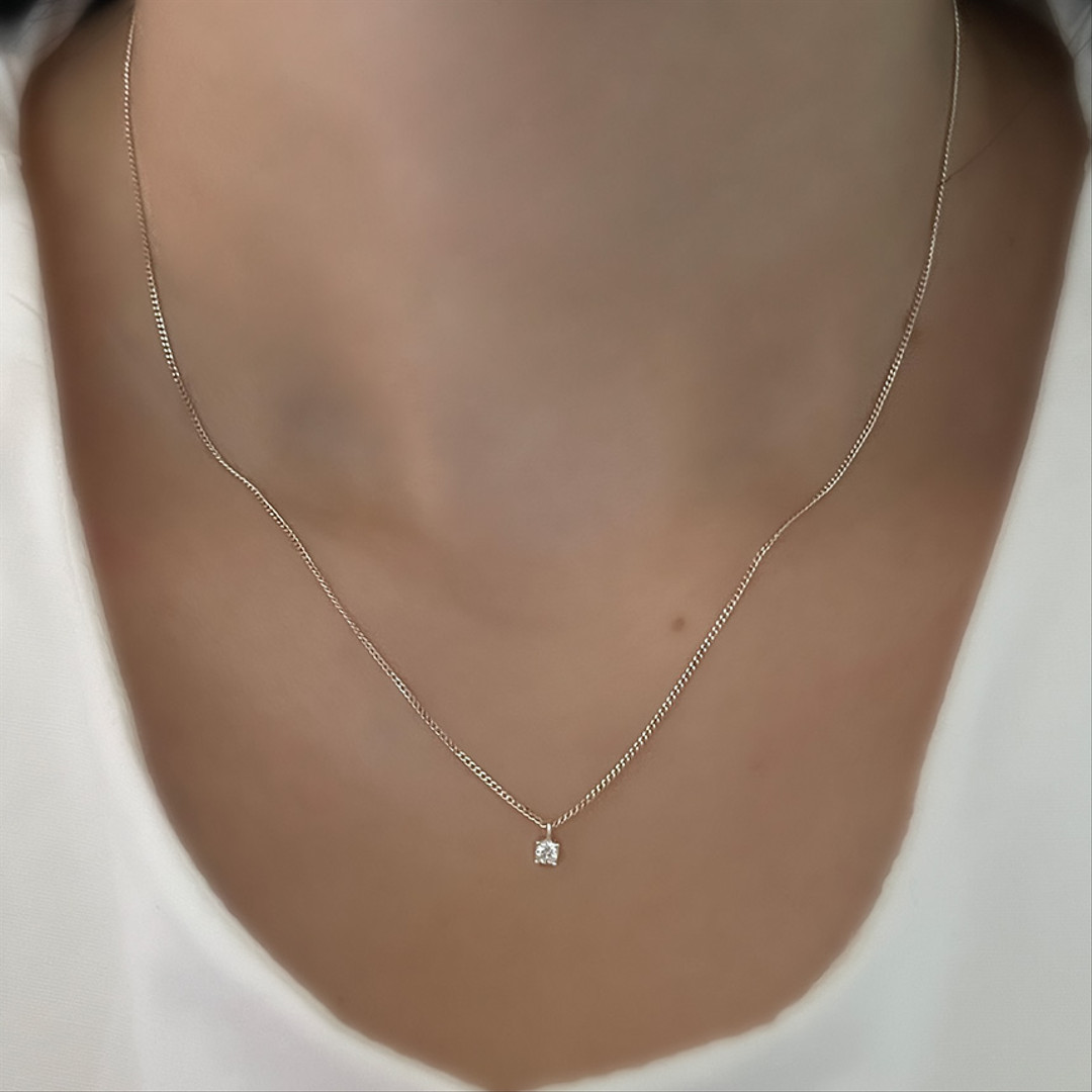 [925 Silver] Opé Super Mini Cubic Necklace | idus
