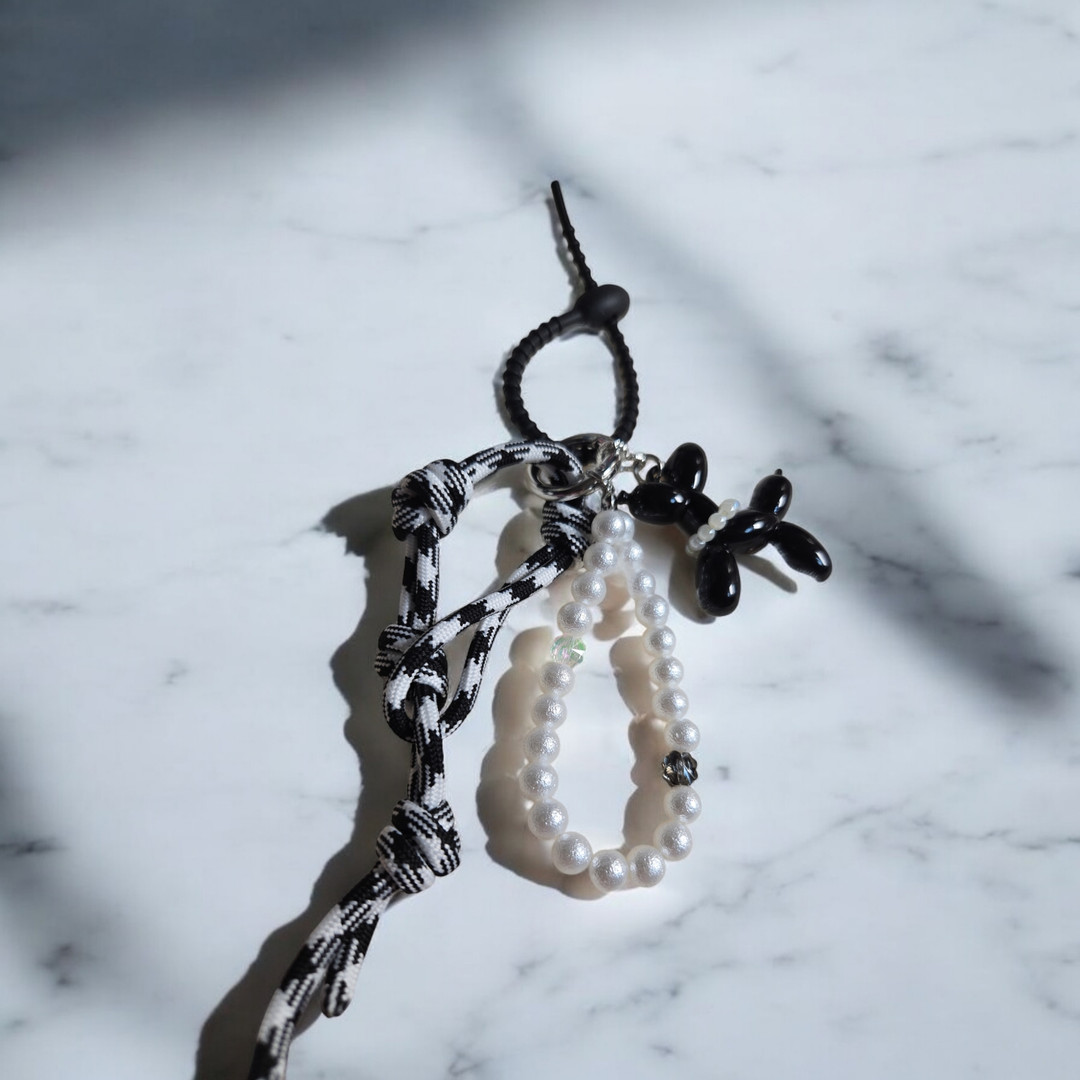 rope knot bead keychain | idus