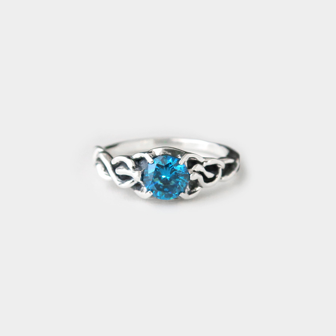 1ct. Blood flow stone silver ring (Unisex) | idus