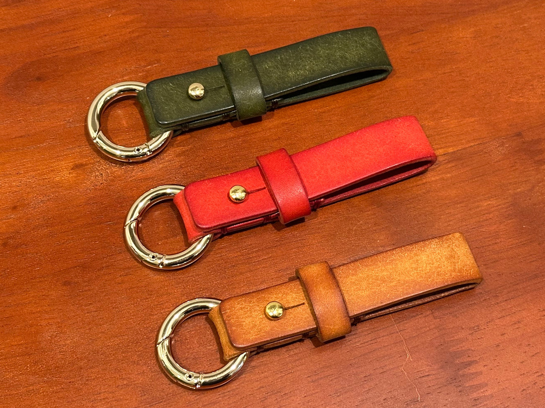 (Free Initial Engraving) Italian Pueblo Ring Buckle Keyring | idus