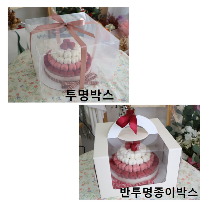 인천) 미니하트설기 케이크 답례품 떡💕 | 아이디어스