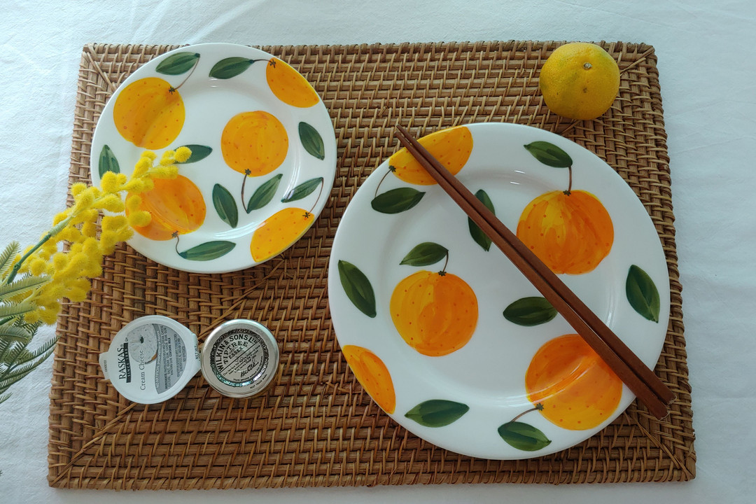 tangerine plate 6inch | idus