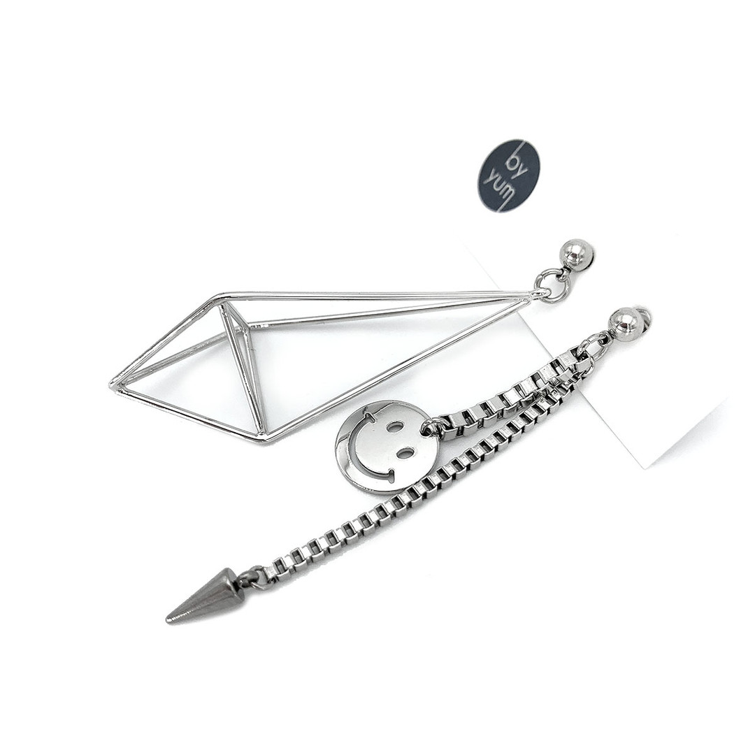 Triangle Pendant Smile Earrings(Kpop Idol, Wear GOT7 Mark) | idus