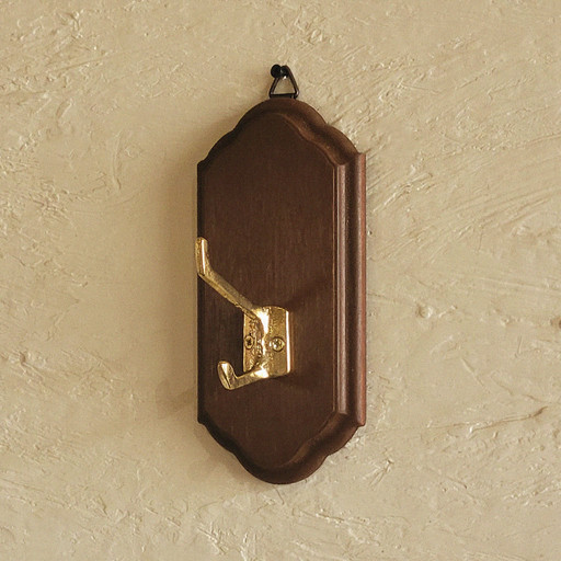 [SOIRO] 엔틱 골드 앤 우드 후크 걸이대 | 아이디어스