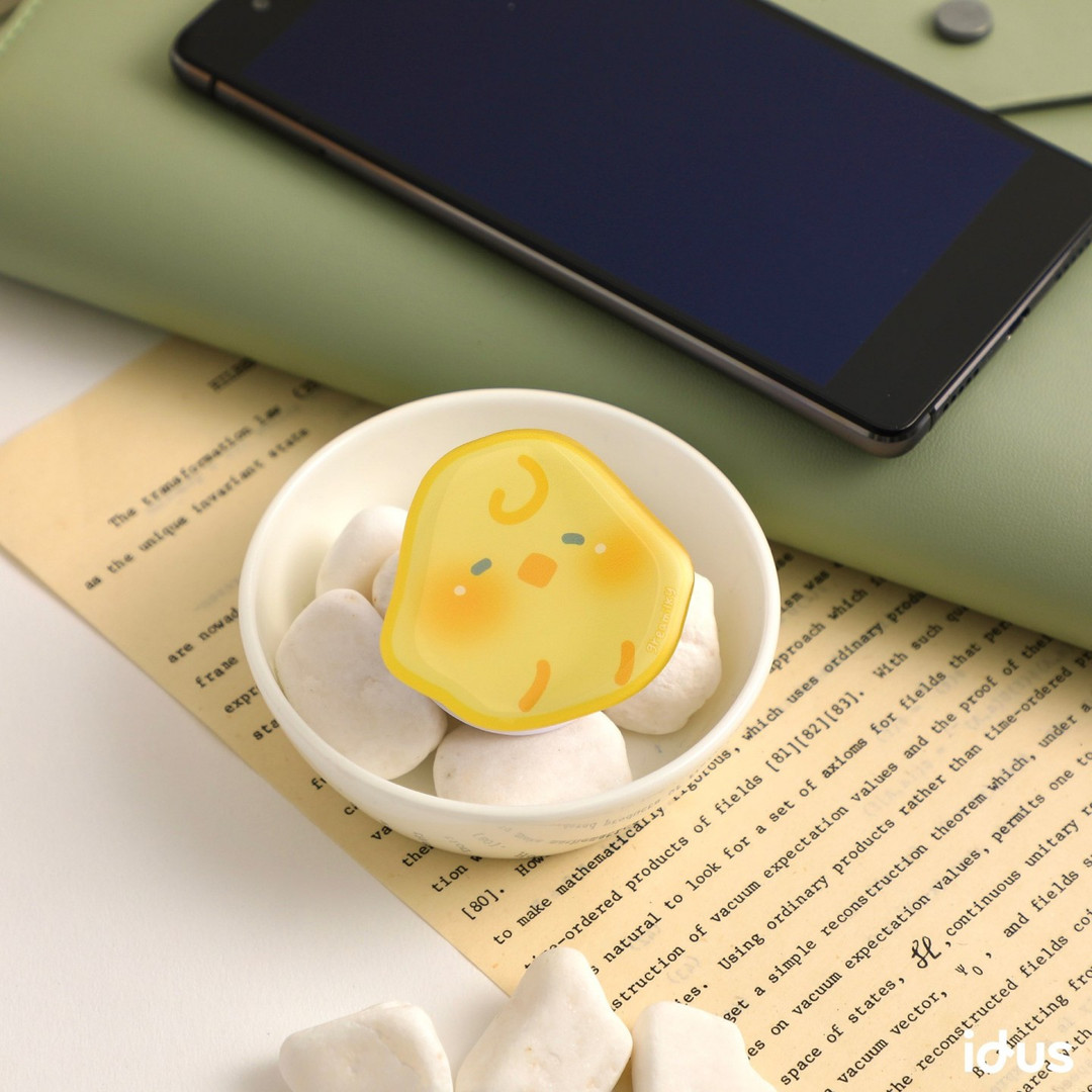 Baby duck character 'Ppoya' epoxy popsocket (Phone hand holder) | idus