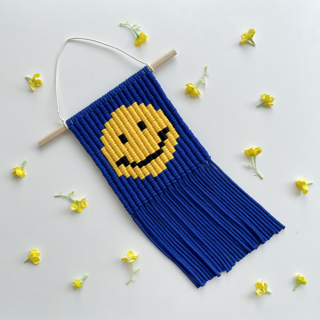 Smile macrame wall hanging
