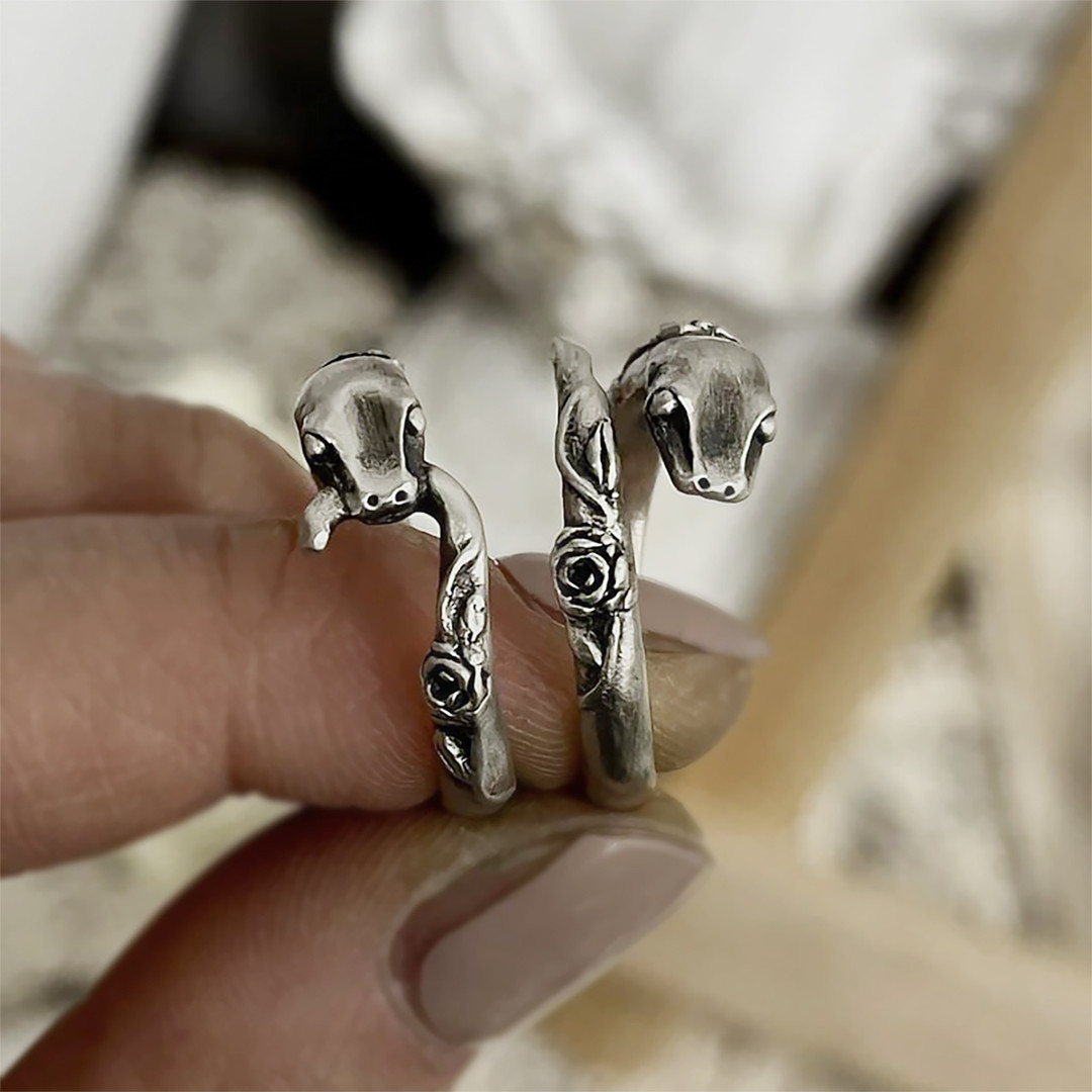 Rose Snake Ring Silver925 Snake Ring | idus