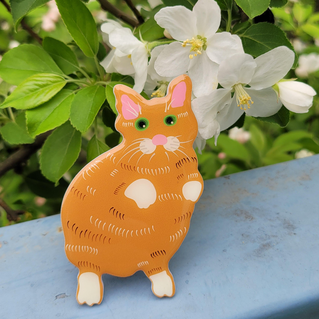 Ginger Cat Epoxy Phone Grip | idus