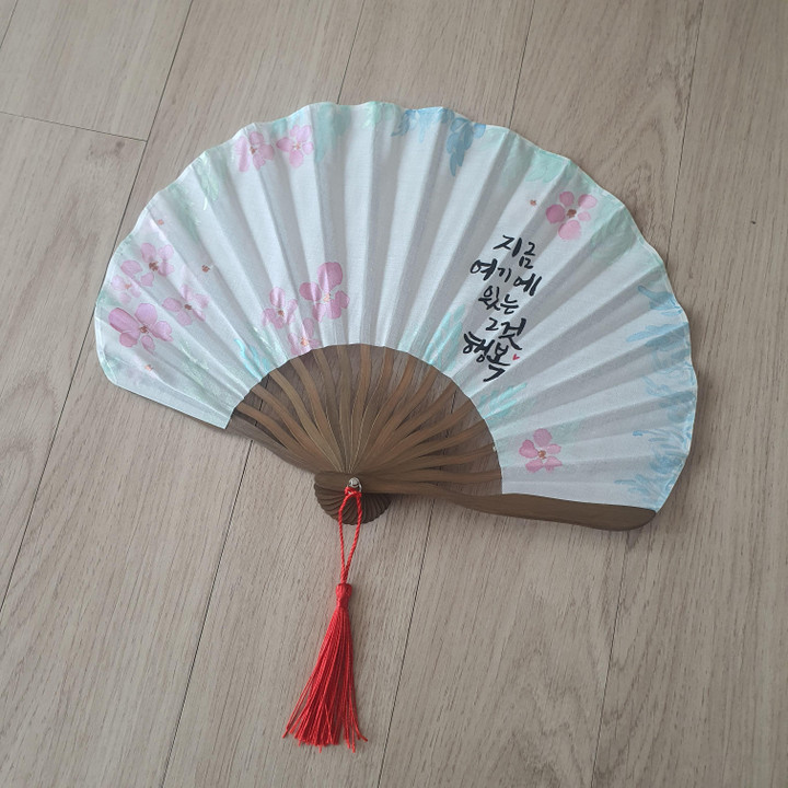 예쁜 모시 천 부채 | 아이디어스