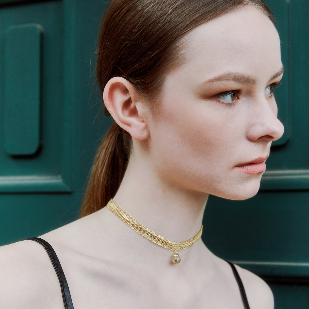 Lace Chain Snowball Choker