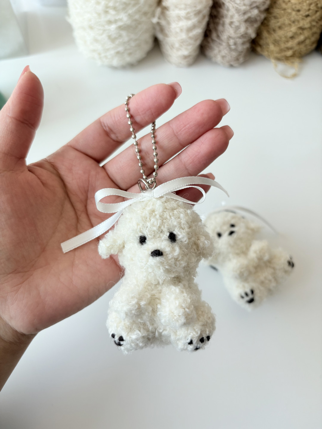 🐶Curly Pup Keychain ➿💗 | idus