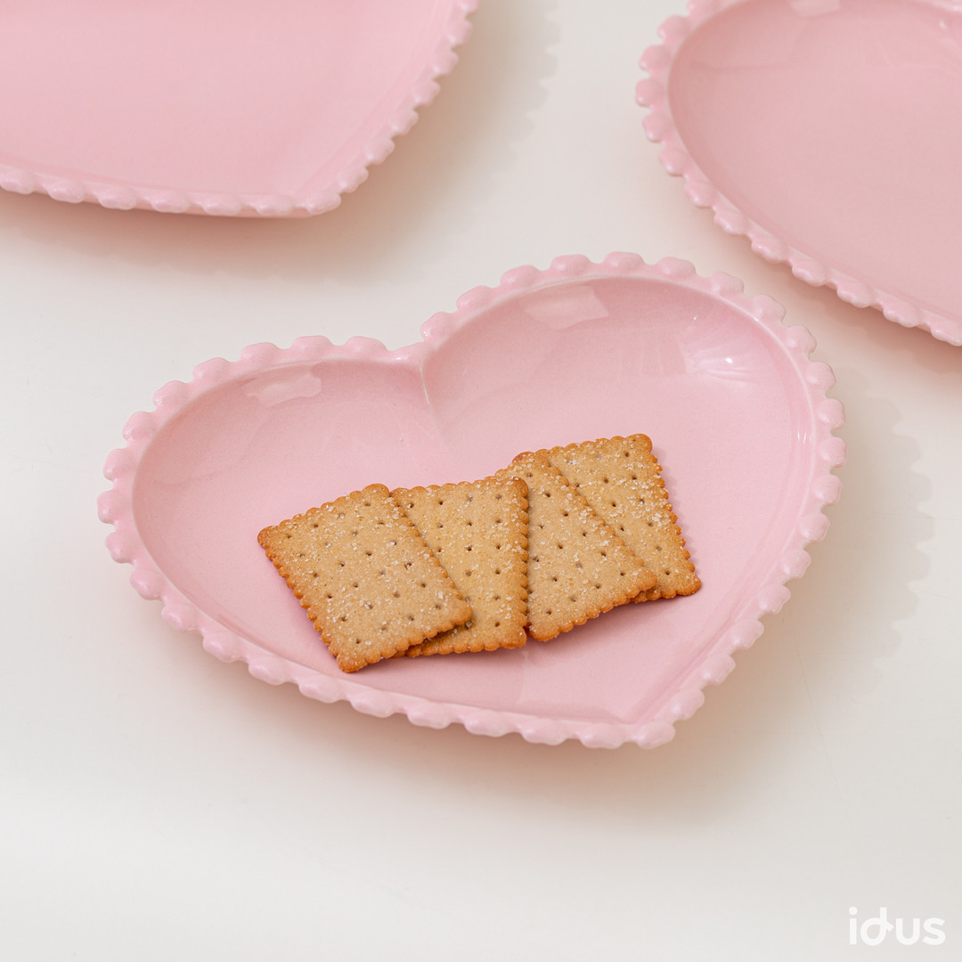 Dot Heart Plate(Pink)💓 | idus