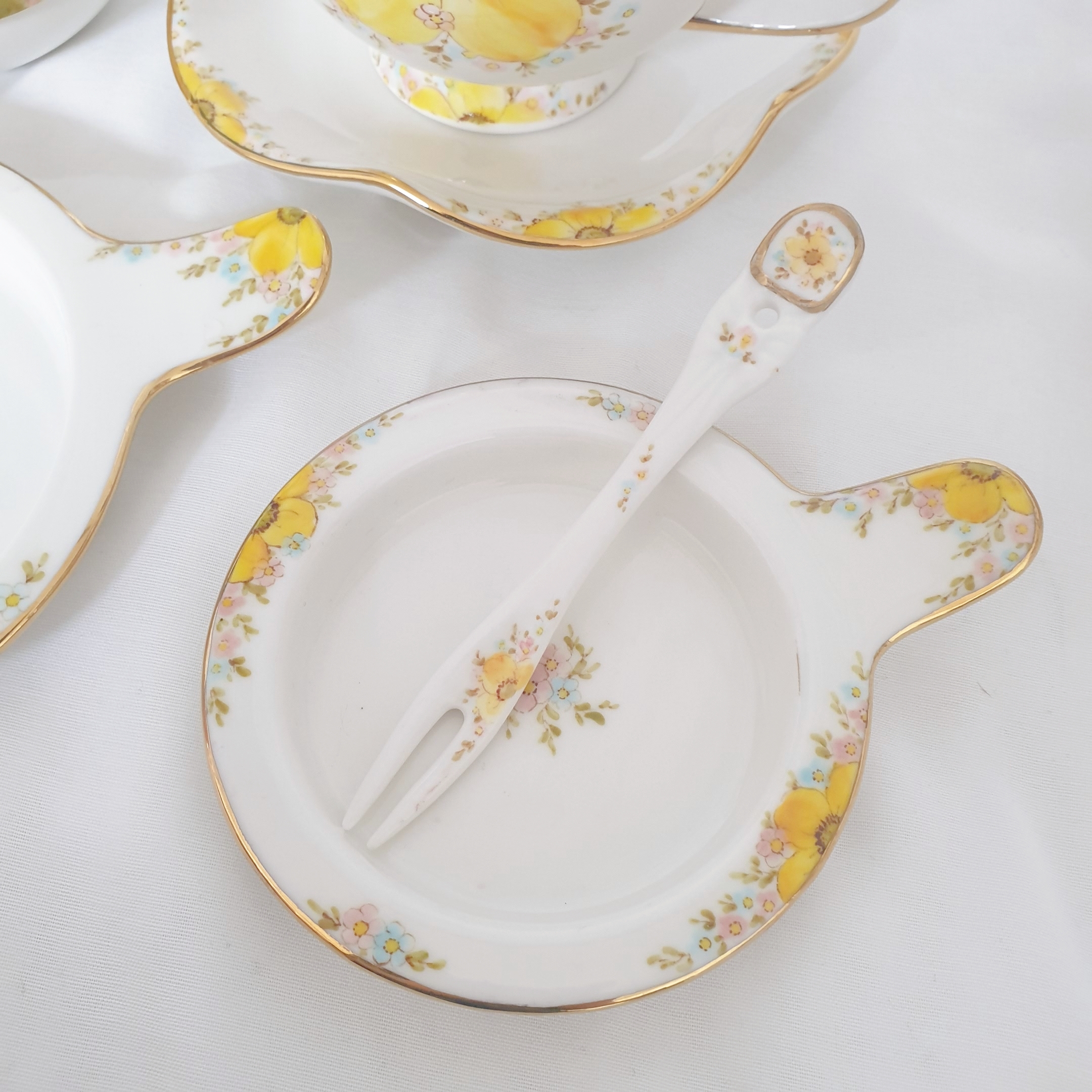 봄꽃 손잡이접시세트 (2p) | 아이디어스