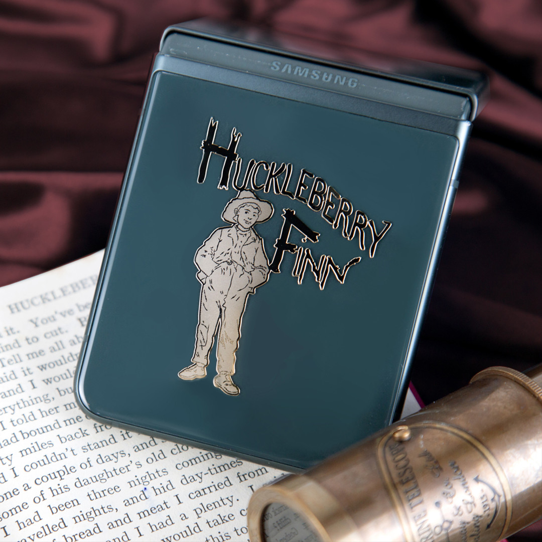 Book Cover Metal Sticker - The Adventures of Huckleberry Finn | idus