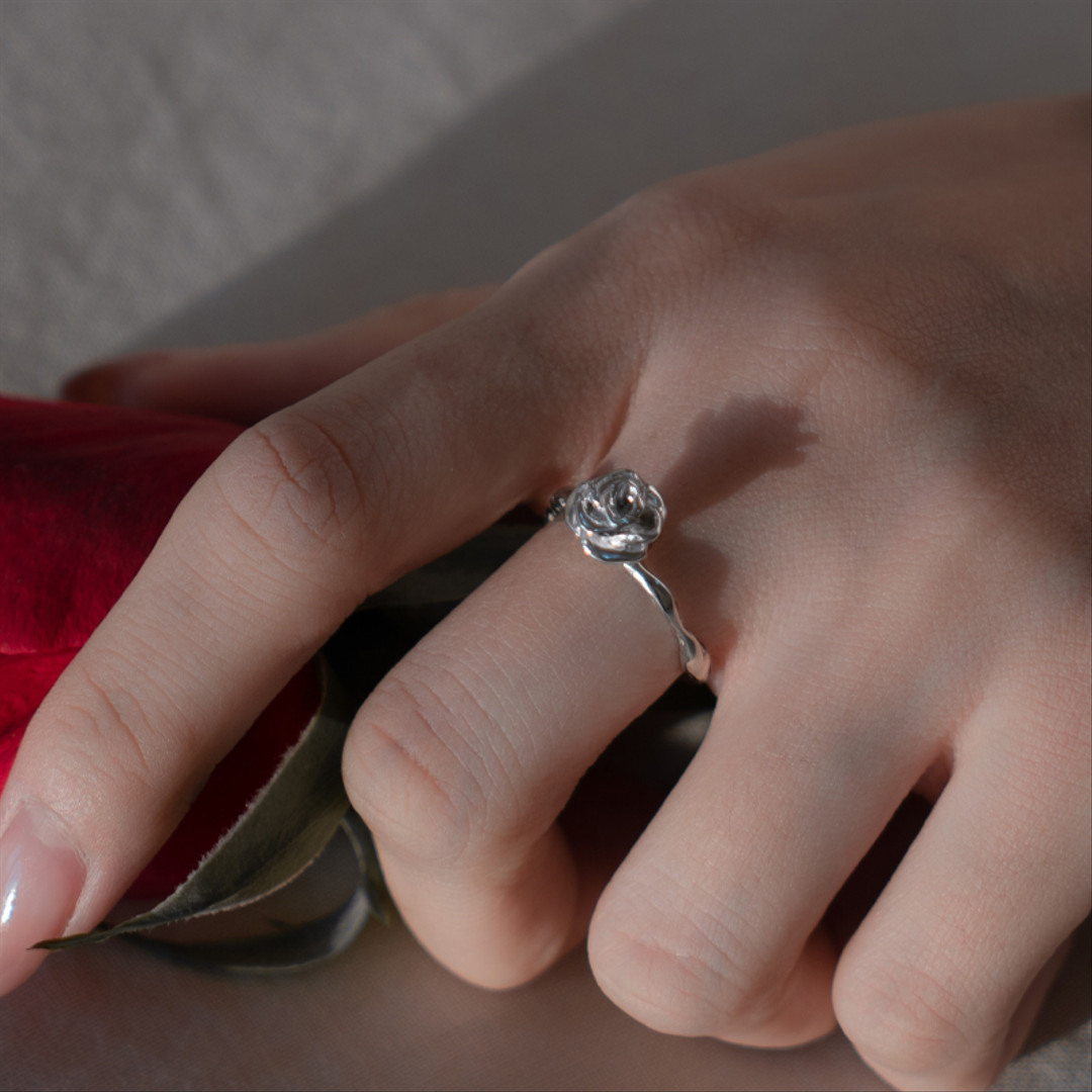 [Silver925]Handcrafted rose ring | idus