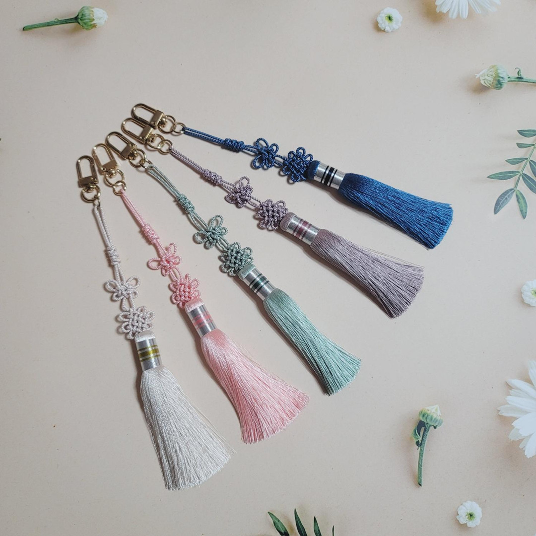 Korea Traditional Flower Butterfly Knot Tassel Key ring (6Type) Hanbok Bag Deco | idus