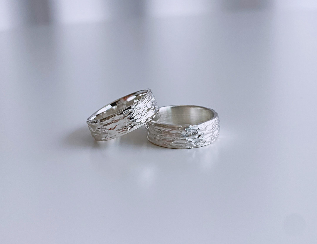 [Silver Ring] Wrinkle Texture Ring | idus