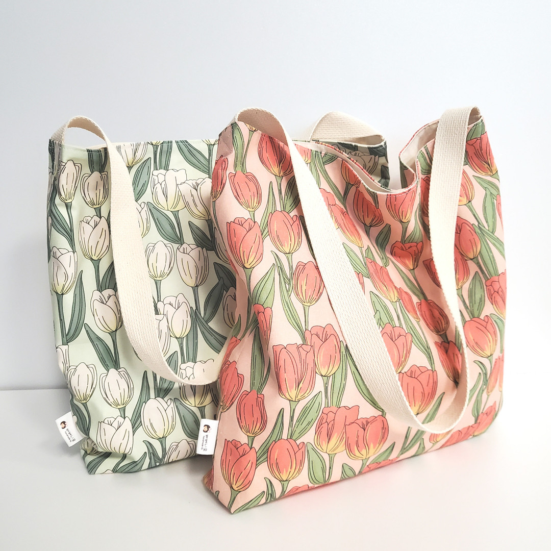 (Handmade) Big Tulips Hobo Bag / Eco bag | idus