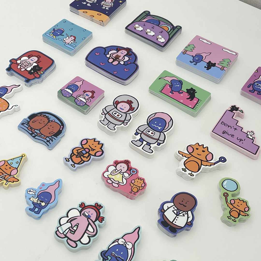 pikikaka's happy moments cut-out stickers(3pcs) | idus