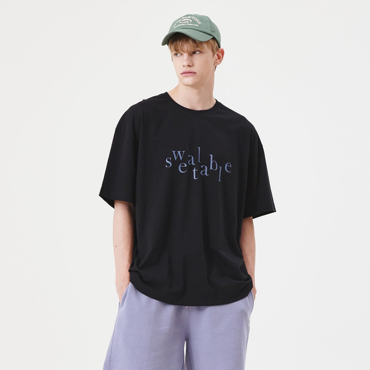 [스웻레이블]스펠링 오버핏 반팔티_SLG2-TS008A | 아이디어스