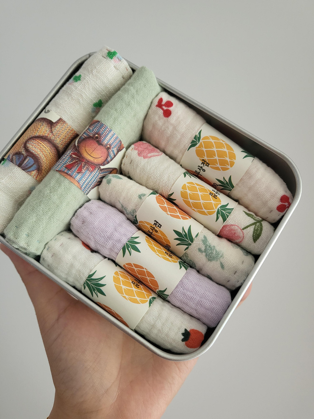 handmade handkerchief /The cutest mini handkerchief 7p + Teen case