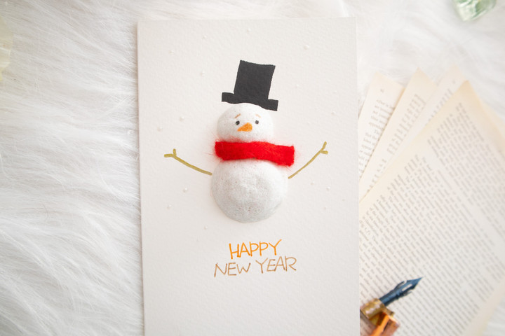 [당일발송] 눈사람 신년 새해 LED 카드 연하장 | 아이디어스