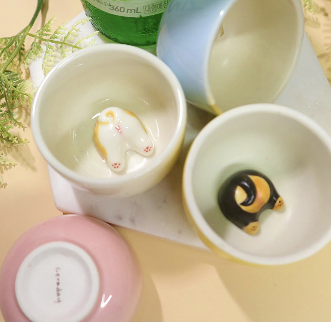 Cute Puppy butt glass | idus