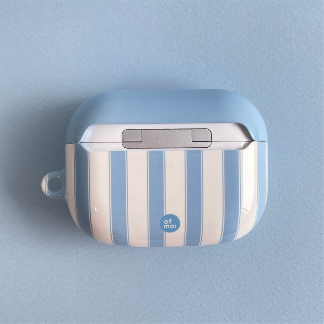 cloud stripe hard glossy airpods case | idus