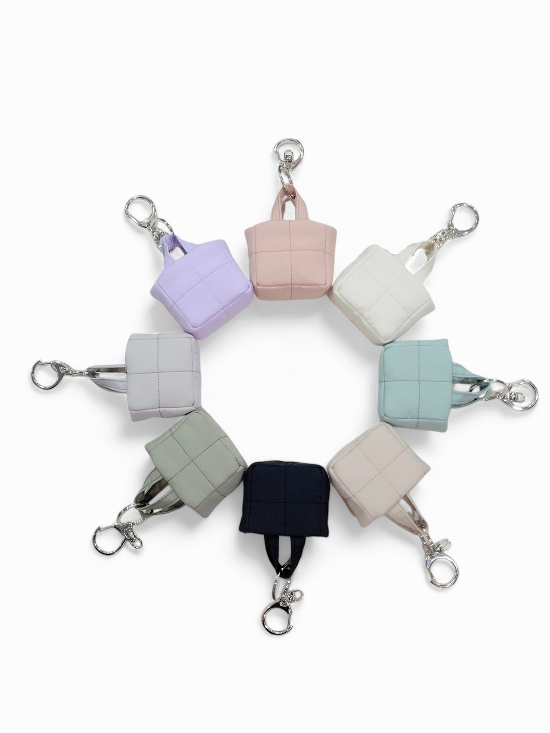 miniature quilted bag keyring keyholder | idus