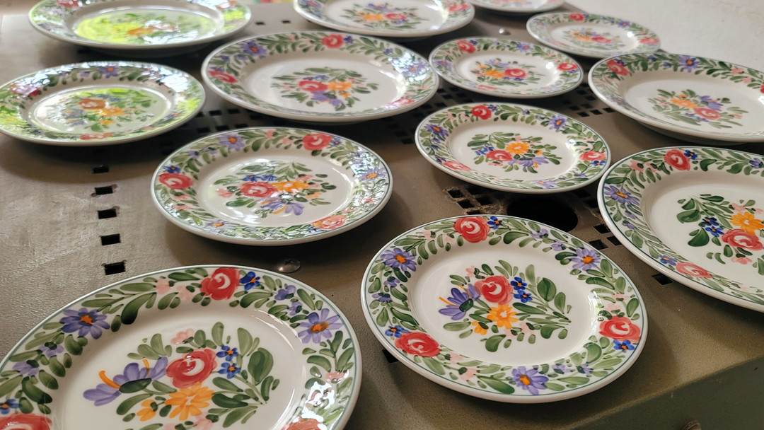 Flower pattern plate 6incn | idus