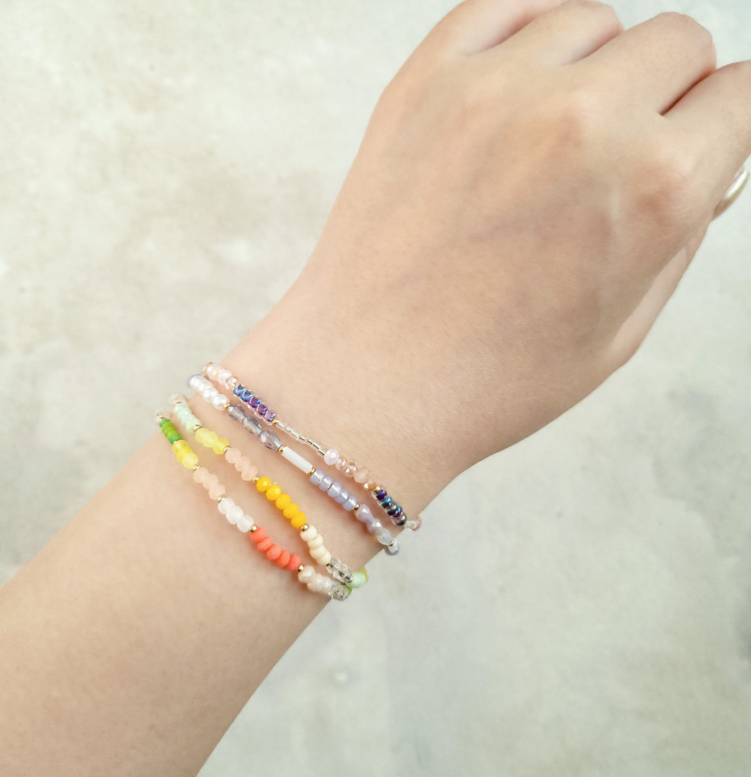 4 types of layered bead bracelets | idus