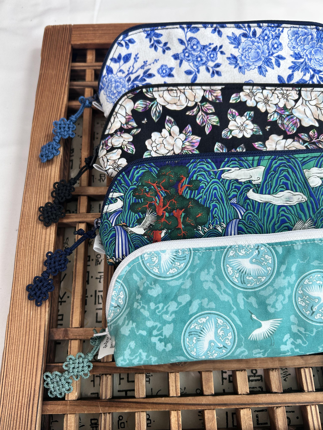 a pencil case made using traditional Korean patterns | idus