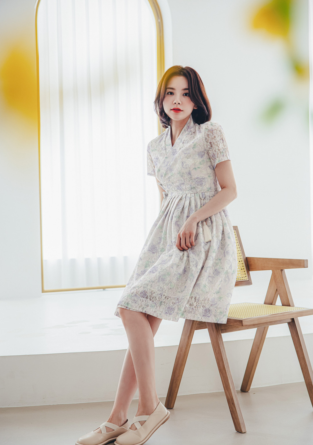 [SOOSULHWA] Living Hanbok Naeun Lavender Mini One Piece | idus