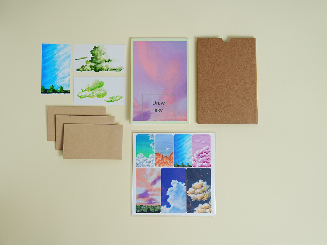 A cloud just foryou (an oil pastel postcards)