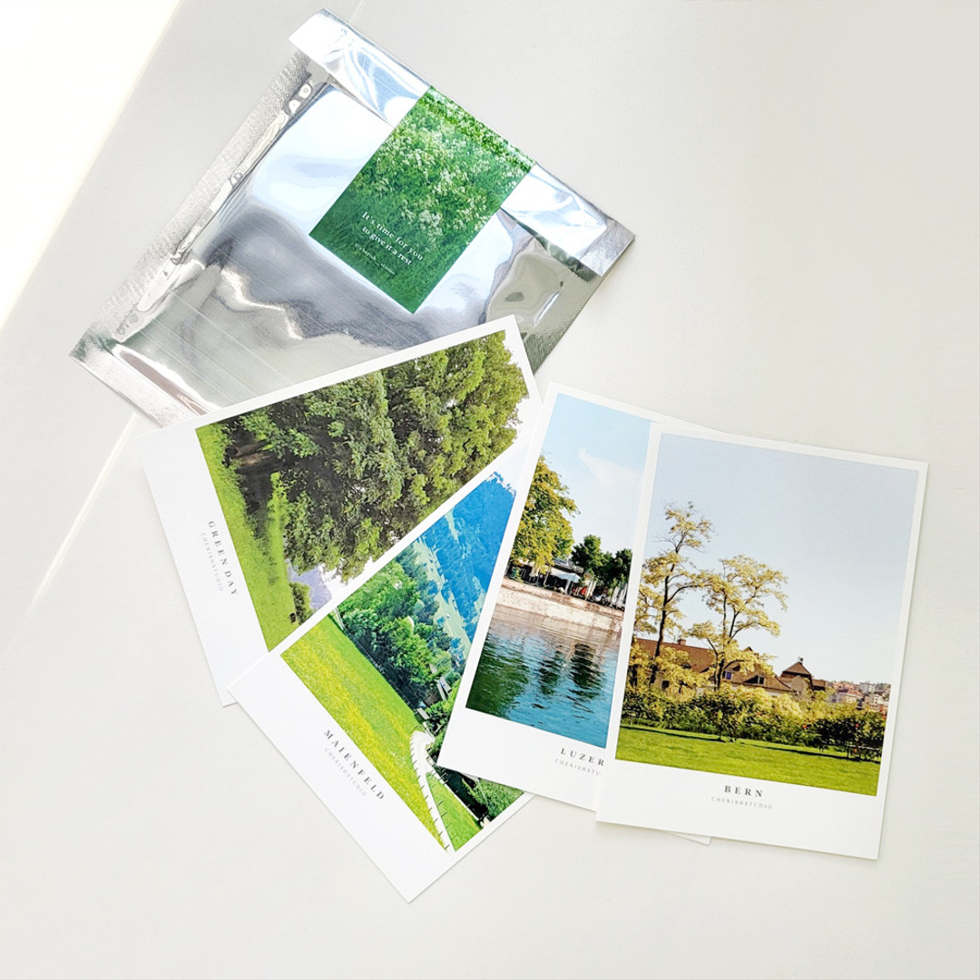 Swiss mini postcard 4p set