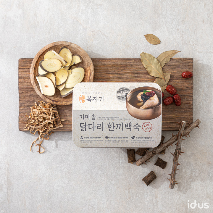 💪온가족몸보신🐓가마솥 닭다리 능이백숙 830g 1팩 | 아이디어스