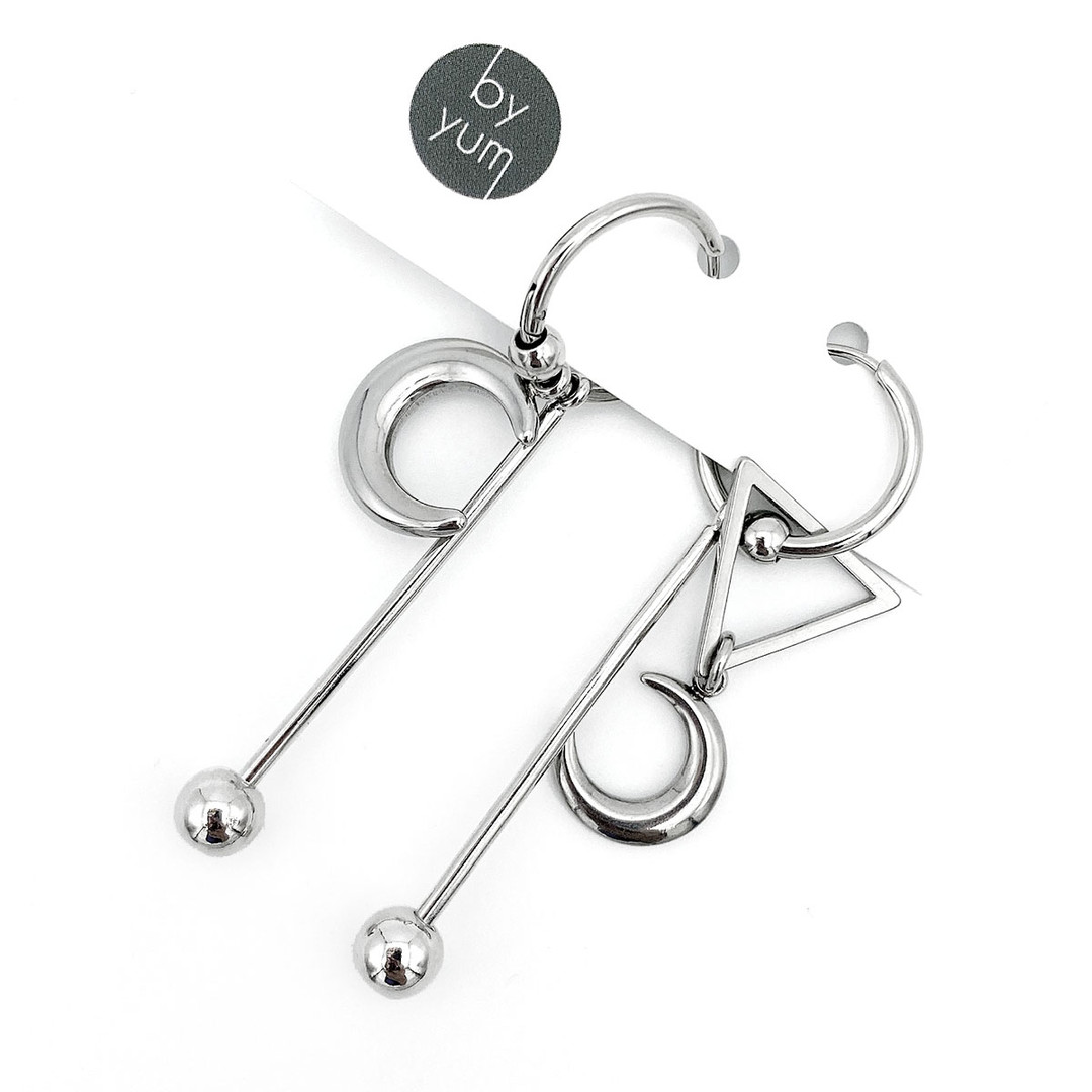 Moon ring earrings in various styles | idus