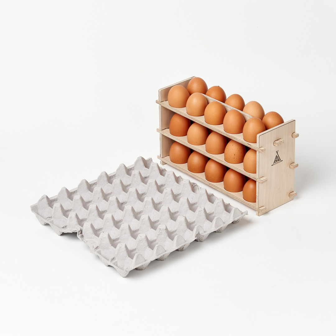a birch three-tier egg tray | idus