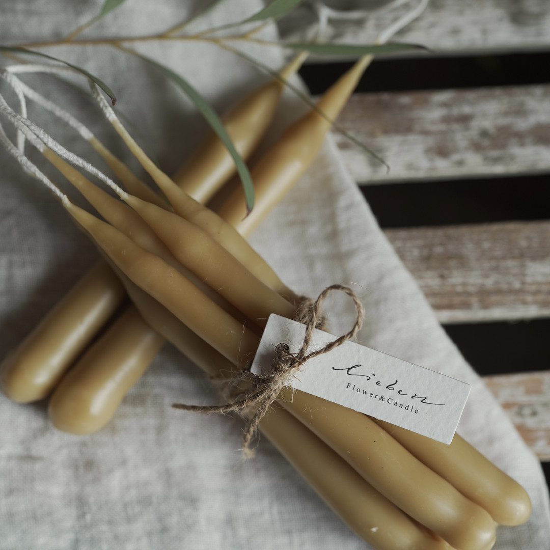 Beeswax dipping handmade candle | idus