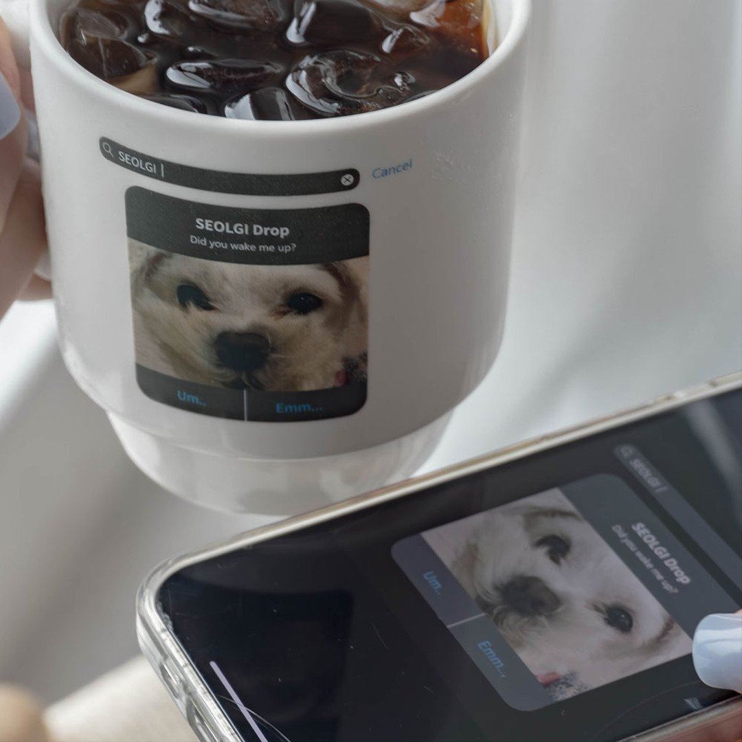 Popup-Style Custom Ceramic Mug 350ml – Looks Like a Phone Alert Window | idus