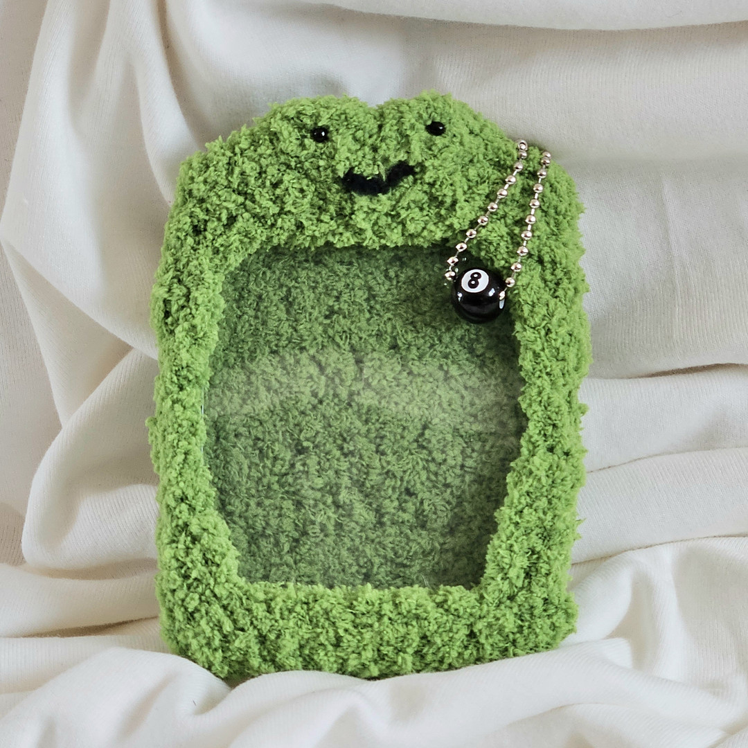 Idol Photo Card Decoration [Crochet Toploader] Frog | idus