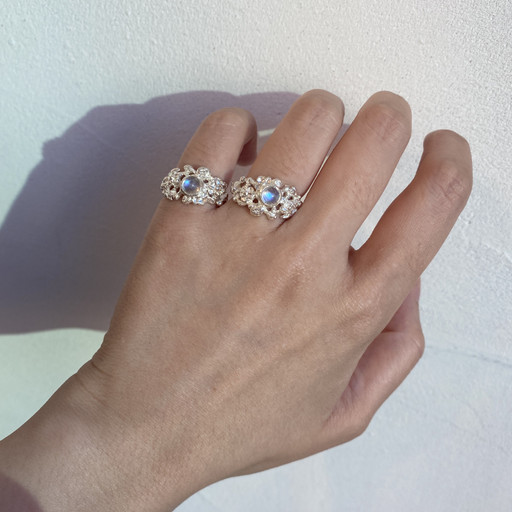 925silver 문스톤 들꽃반지 | 아이디어스