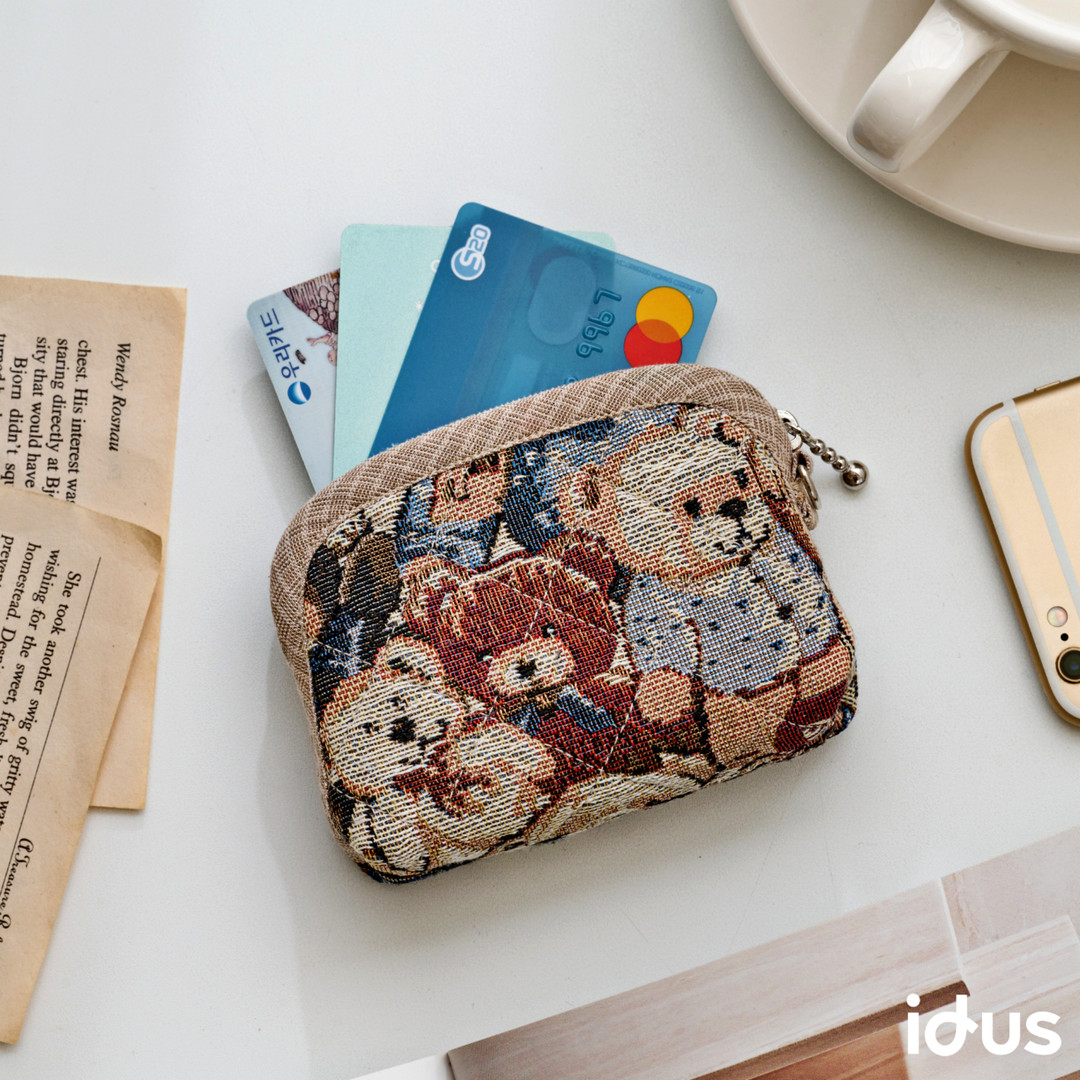 Three littel bears mini card pouch,wallet | idus